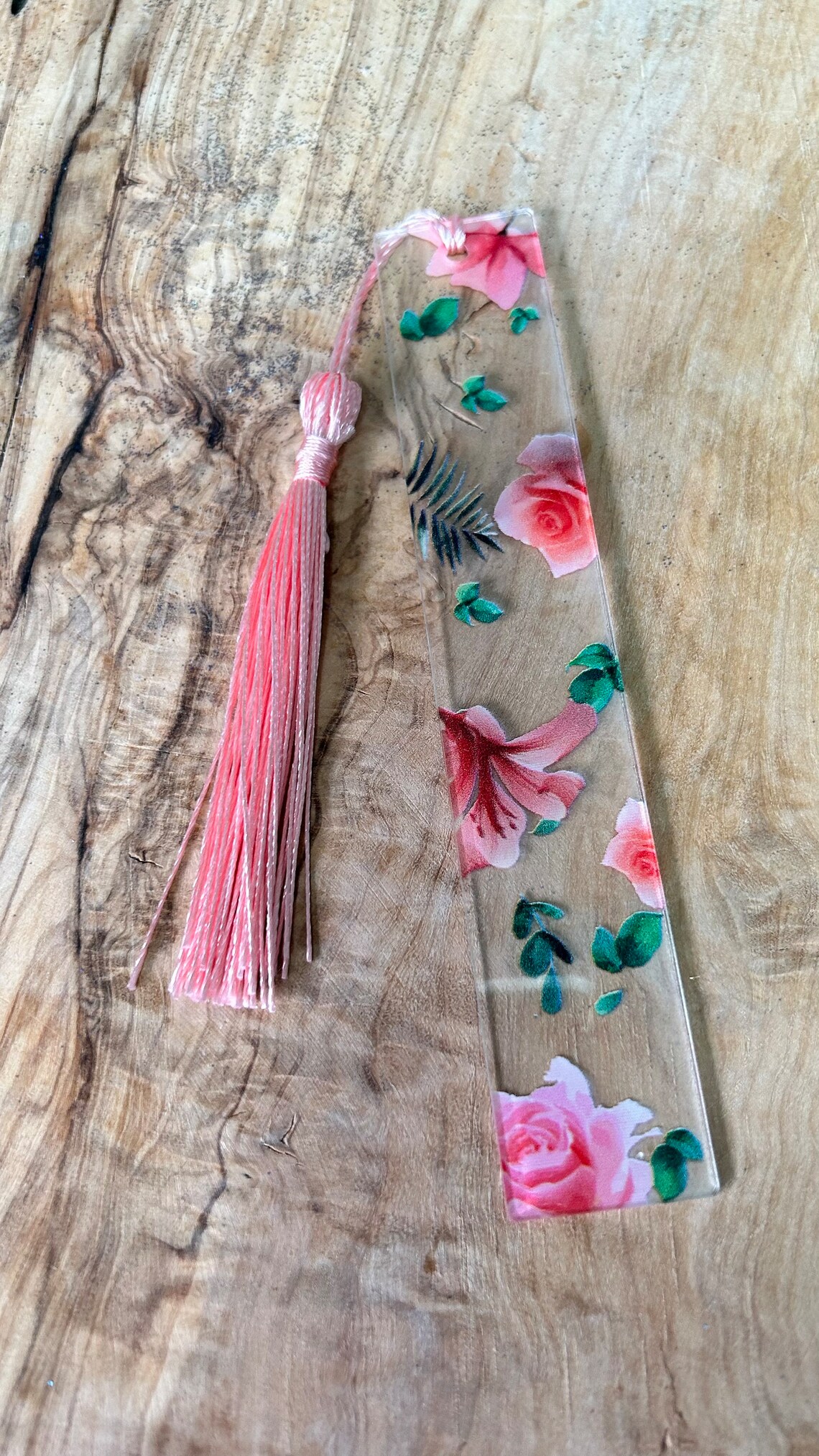 Acrylic Bookmarks, Flower Bookmarks, Tassel Bookmarks, Acrylic Floral ...