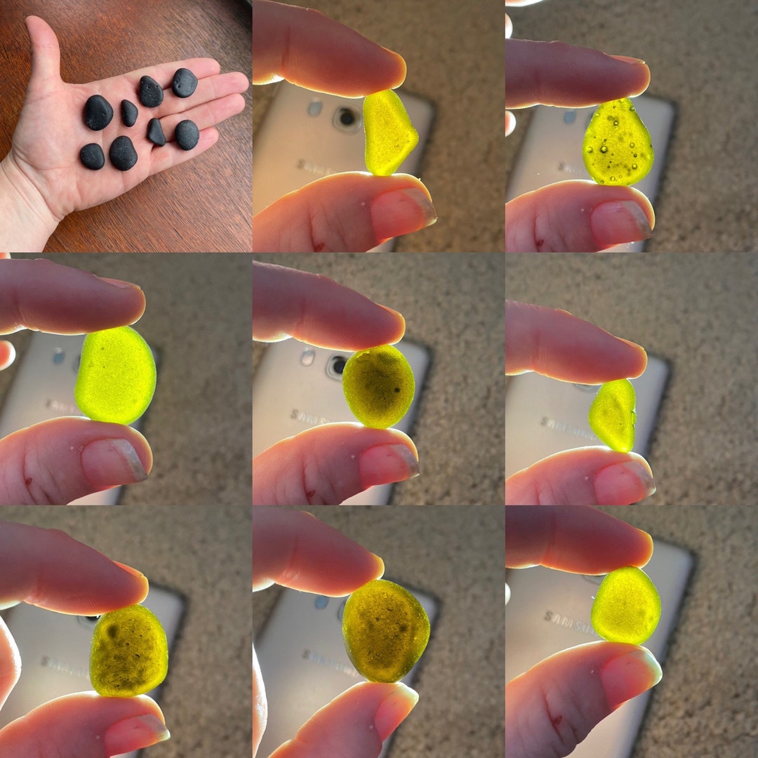 8 Black Seaham Seaglass Pirate Glass Pieces Secret Seaglass - Etsy