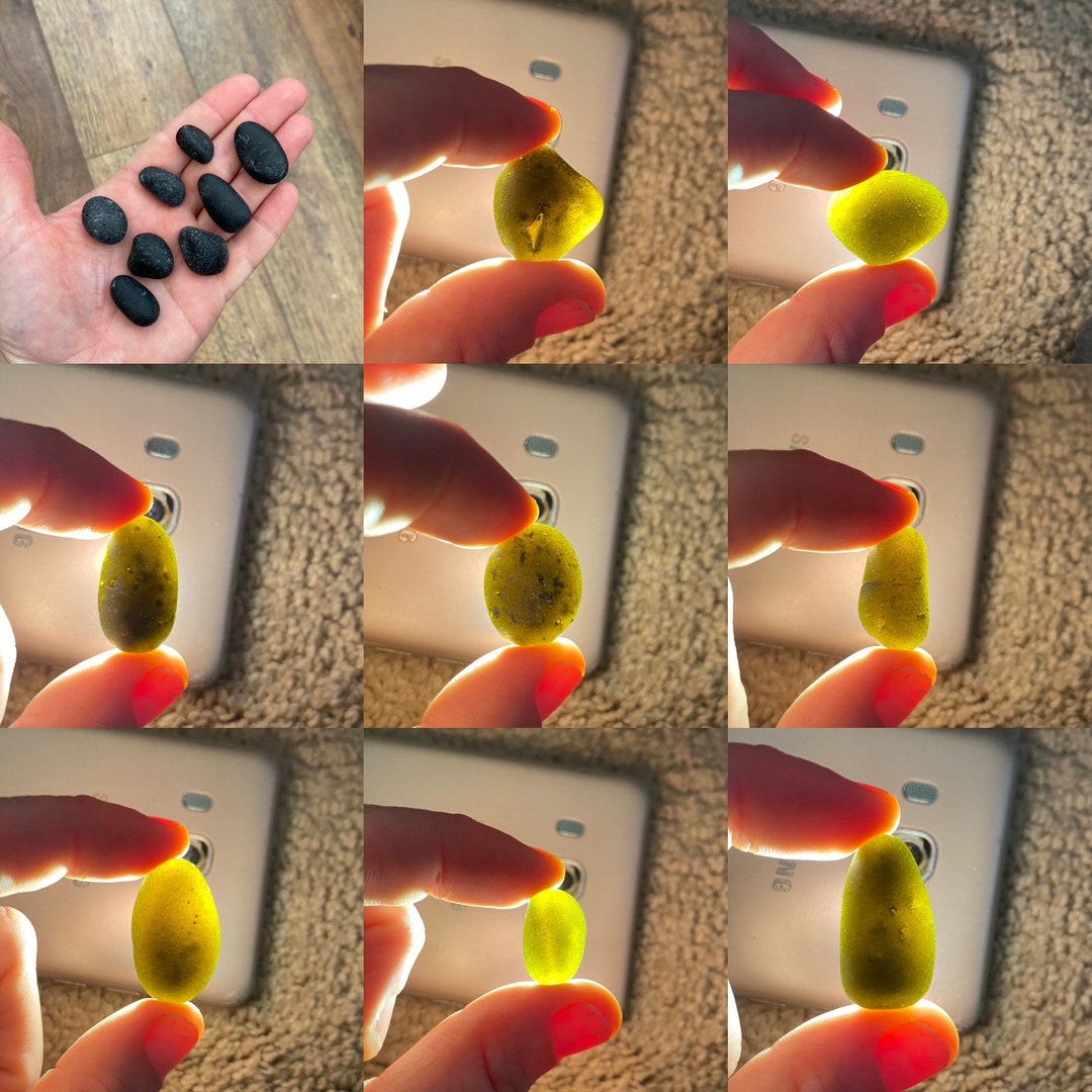 8 Black Seaham Seaglass Pirate Glass Pieces Secret Seaglass Pieces ...