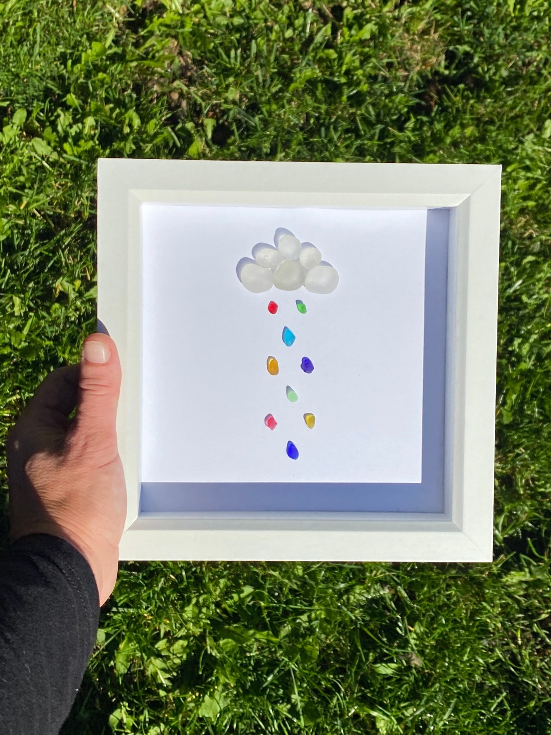 Rainbow Drops..seaglass Picture Seaham Seaglass. Hand Made - Etsy