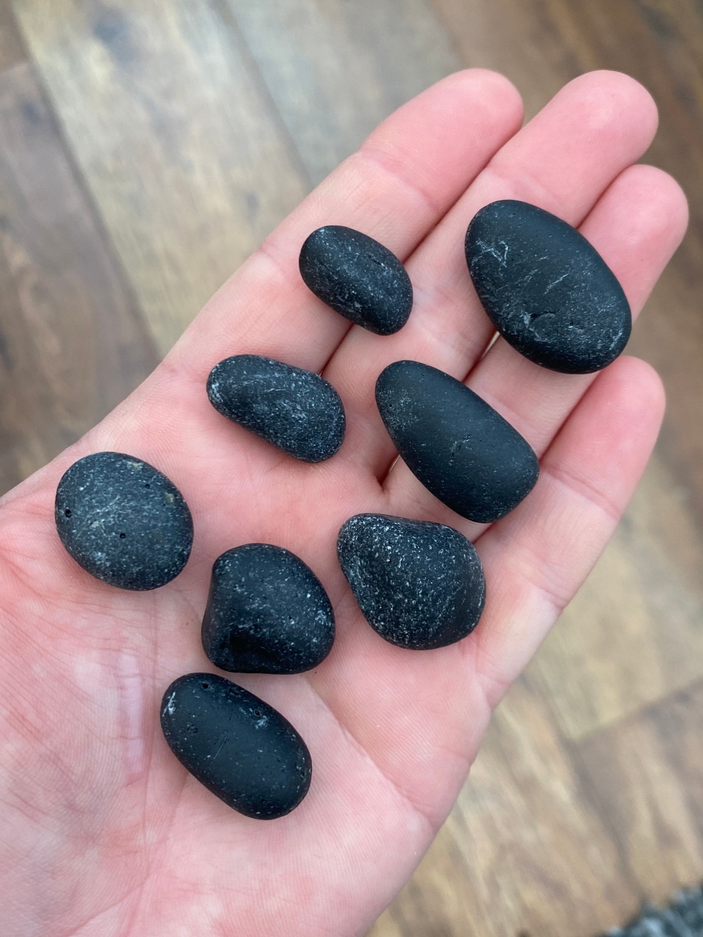 8 Black Seaham Seaglass Pirate Glass Pieces Secret Seaglass - Etsy