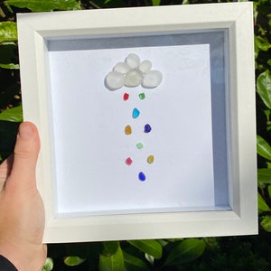 Rainbow Drops..seaglass Picture Seaham Seaglass. Hand Made - Etsy
