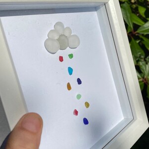 Rainbow Drops..seaglass Picture Seaham Seaglass. Hand Made - Etsy