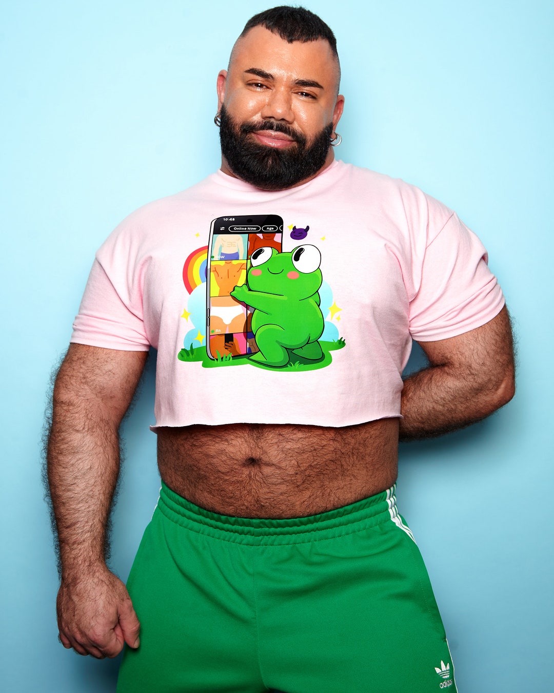 Pongy the Frog on Pink Crop Top - Etsy Canada