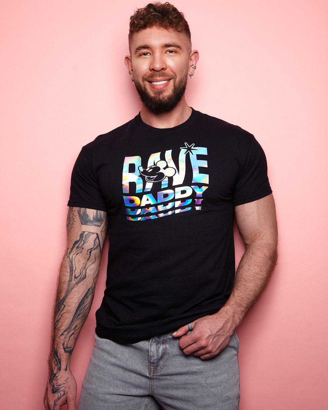 Rave Daddy, Hologram - Tshirt - Etsy