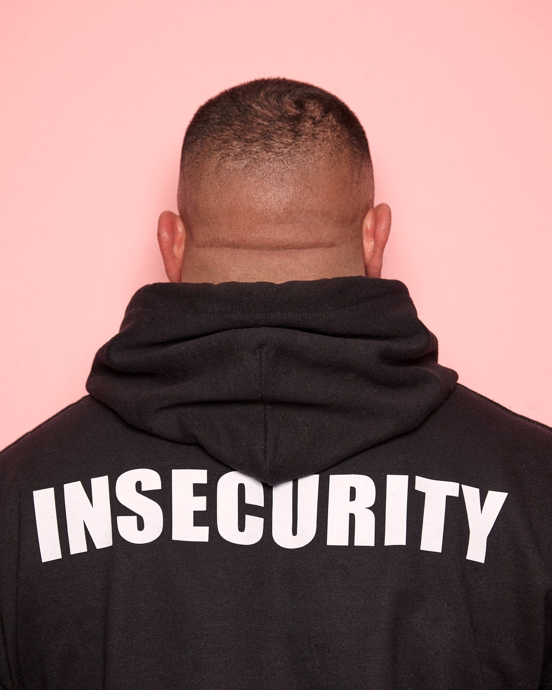 INSECURITY Hoodie - White on Black - Etsy