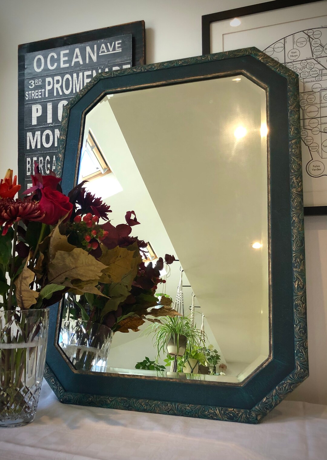Vintage Mirror, Upcycled Mirror - Etsy