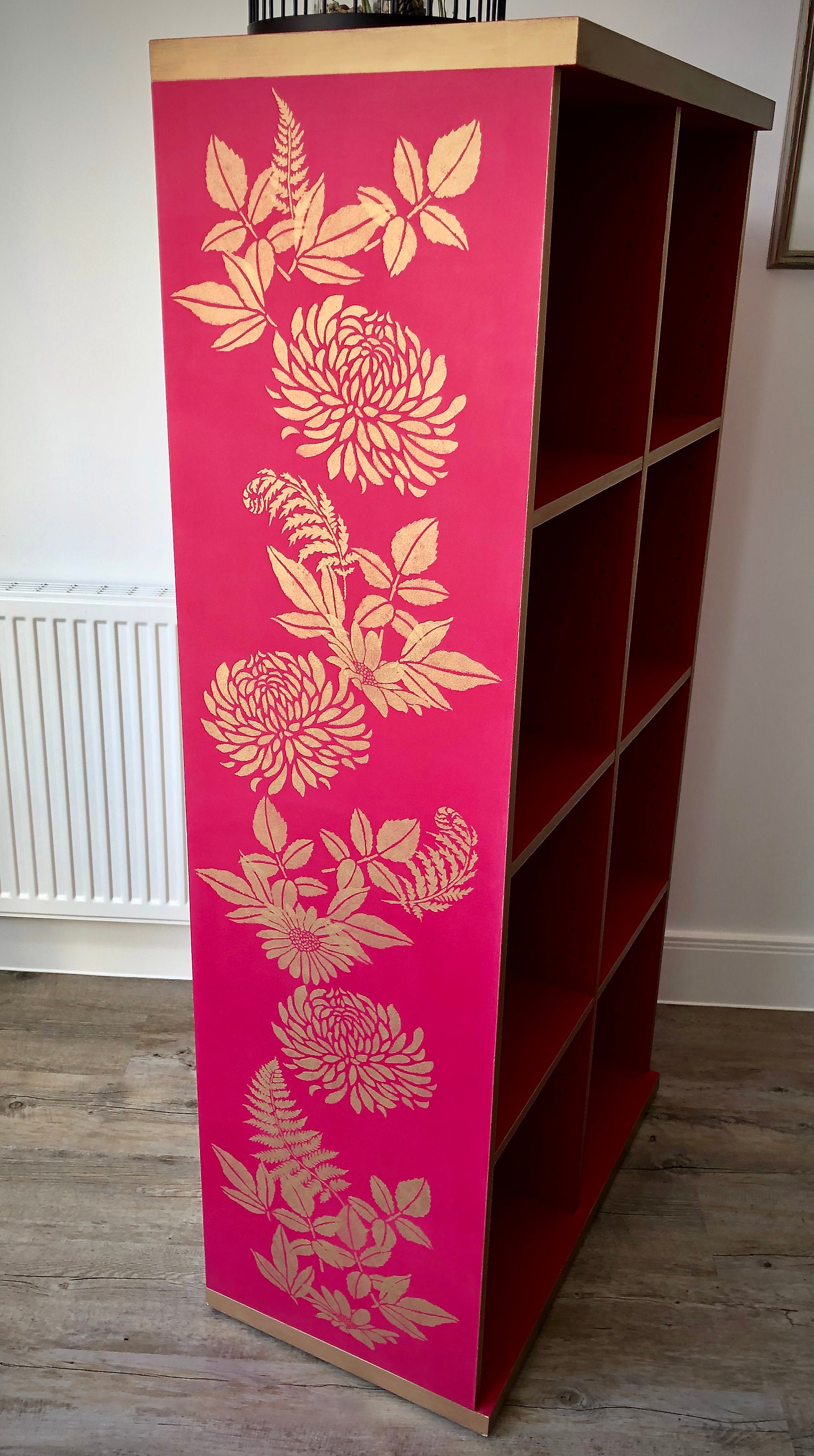 Pink Painted Display Shelf, Pink Bookshelf - Etsy UK