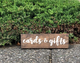 Wedding Cards Sign Cards Sign Rustic Wood Wedding Signs | Etsy