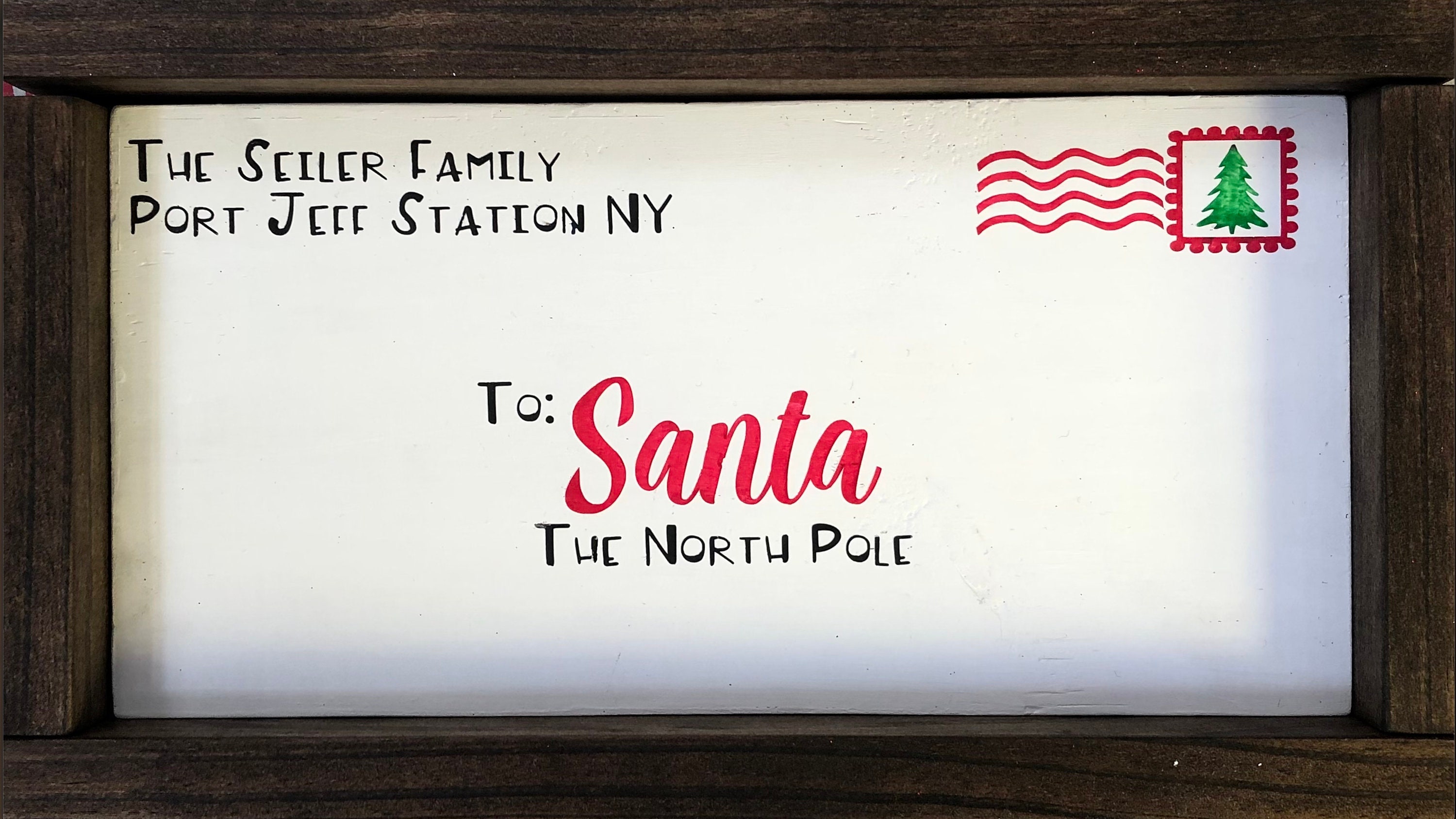 Letter to Santa Sign | Christmas Sign | Holiday Sign | Wood Sign ...