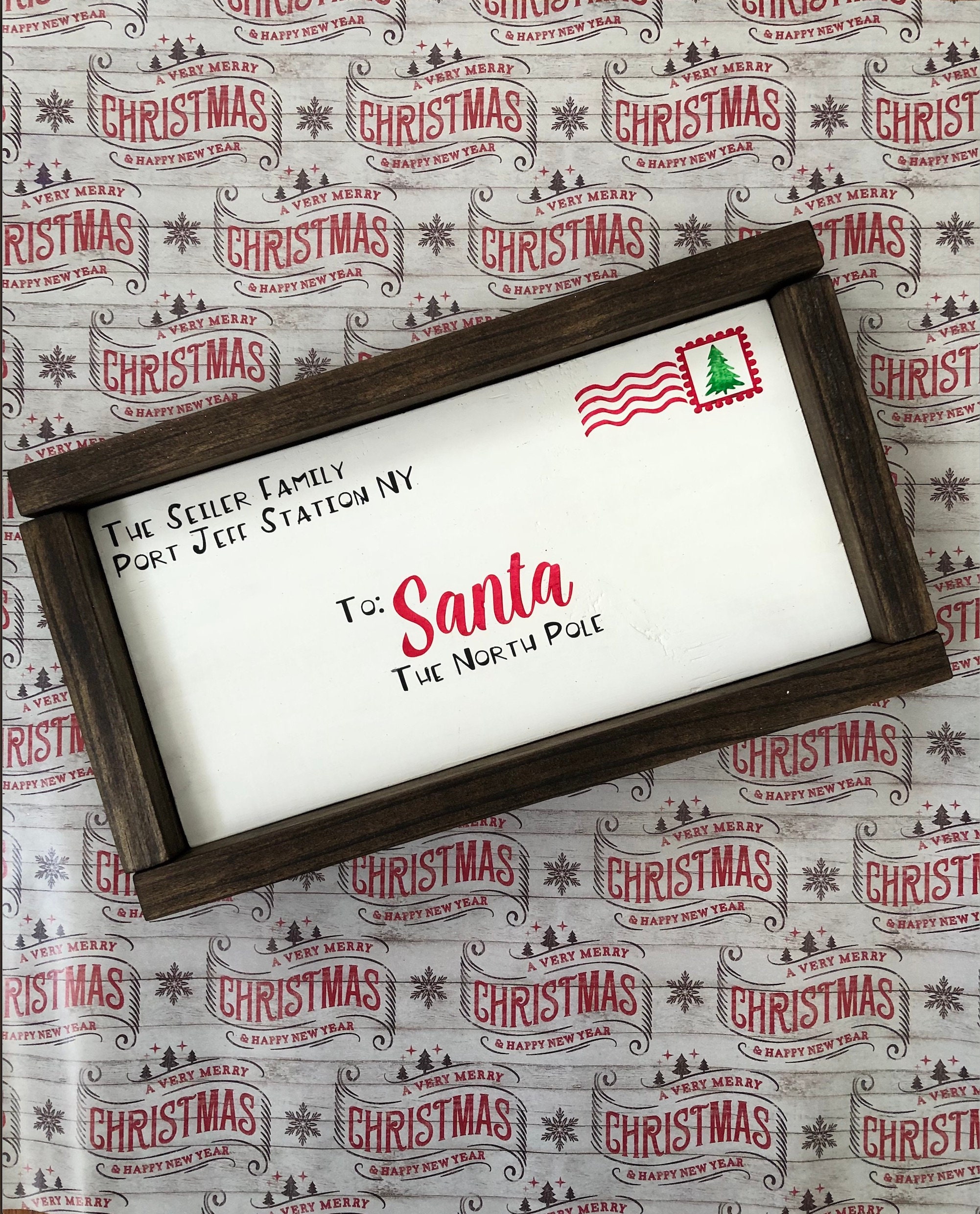Letter to Santa Sign | Christmas Sign | Holiday Sign | Wood Sign ...