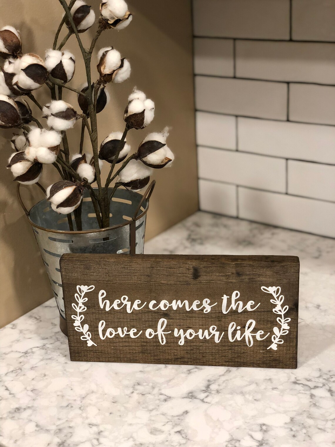 Here Comes the Love of Your Life Sign Wedding Signs Rustic - Etsy
