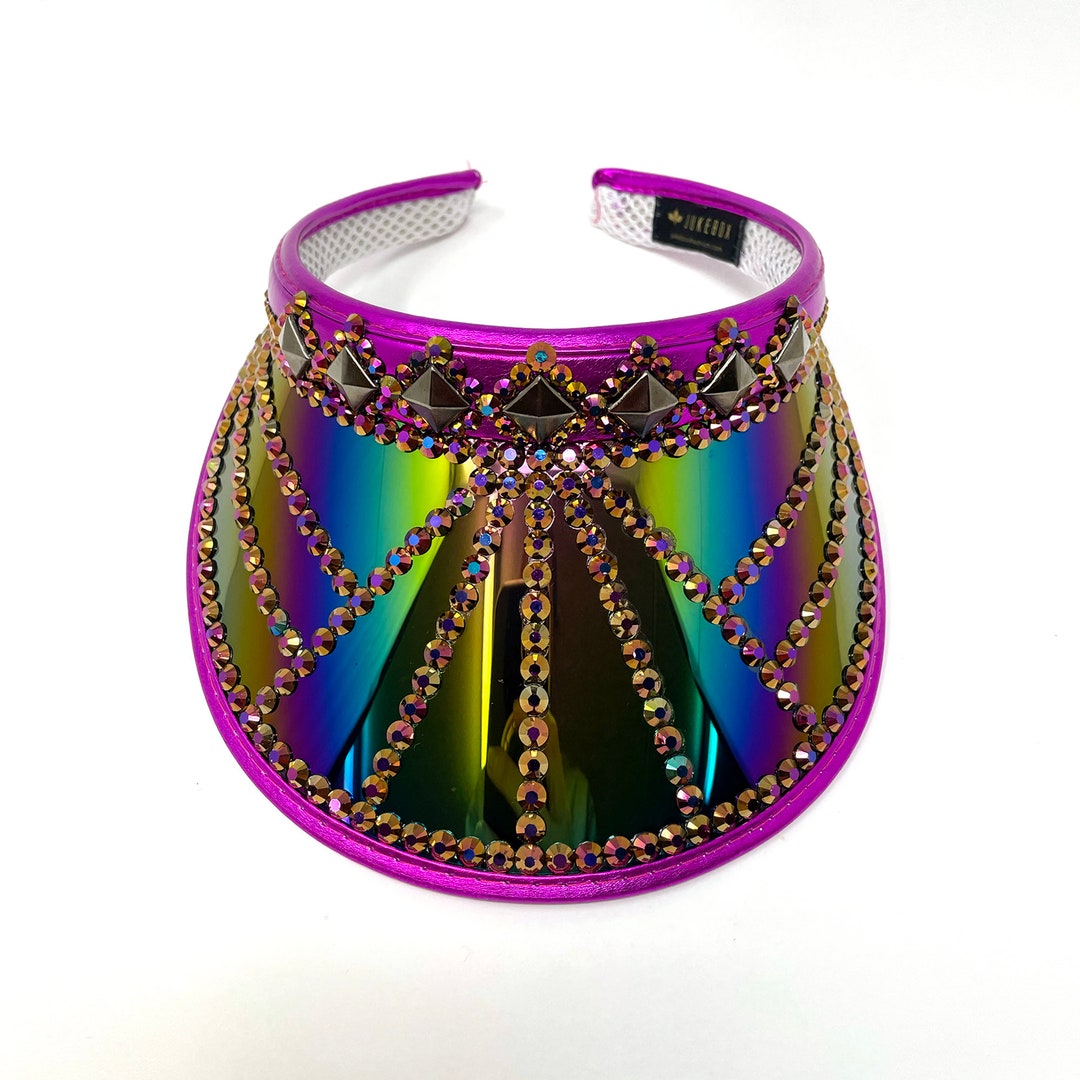 Pink Disco Visor, Festival Hat, Party Hat, Reflective Hat, Festival ...