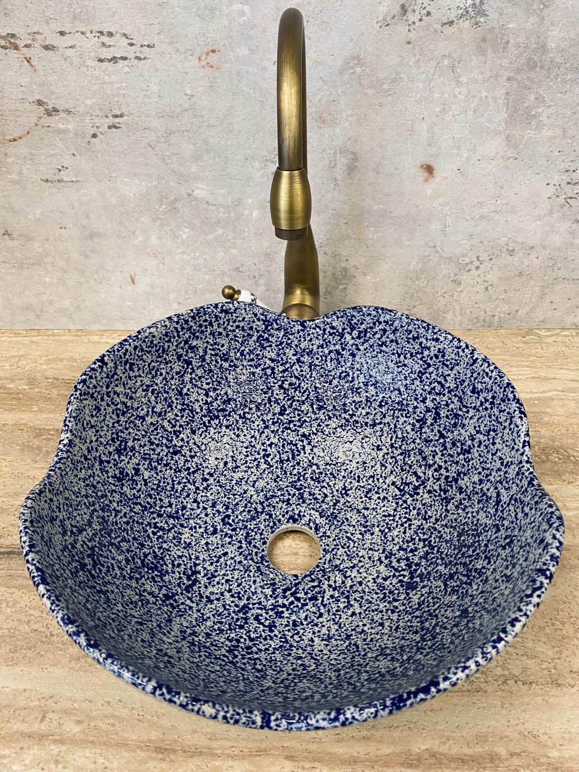 Ceramic Sink/ Bathroom Sink/ Vanity/ Hand Painted/ Handmade USA Stock ...