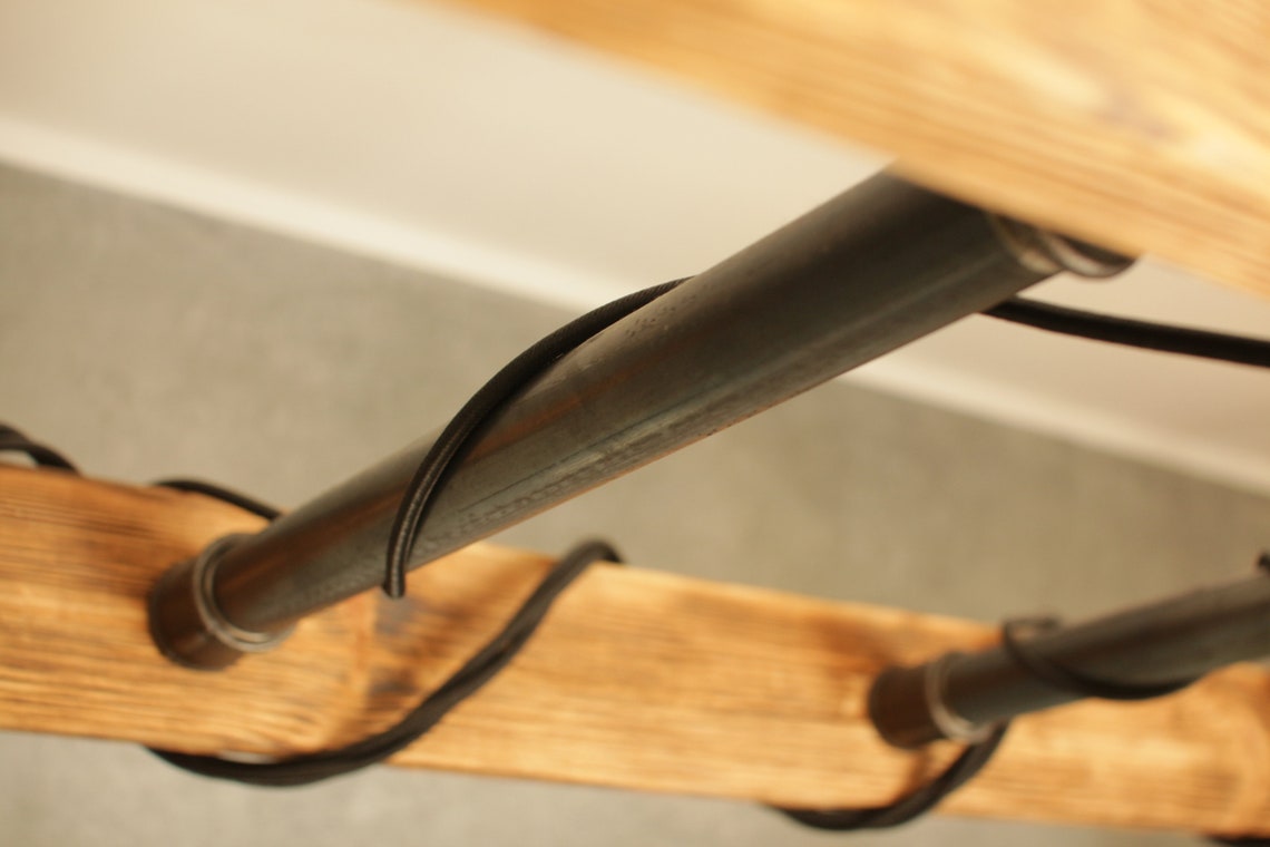 Rustic Pipe Ladder With Lamps Hanging Pendant Light Loft | Etsy