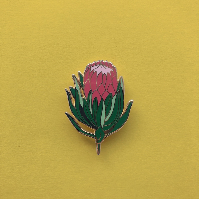 Sugarbushes / Protea Enamel Pin // Plant Pin // Botanical Pin - Etsy