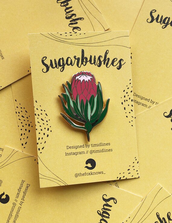 Sugarbushes / Protea Enamel Pin // Plant Pin // Botanical Pin | Etsy