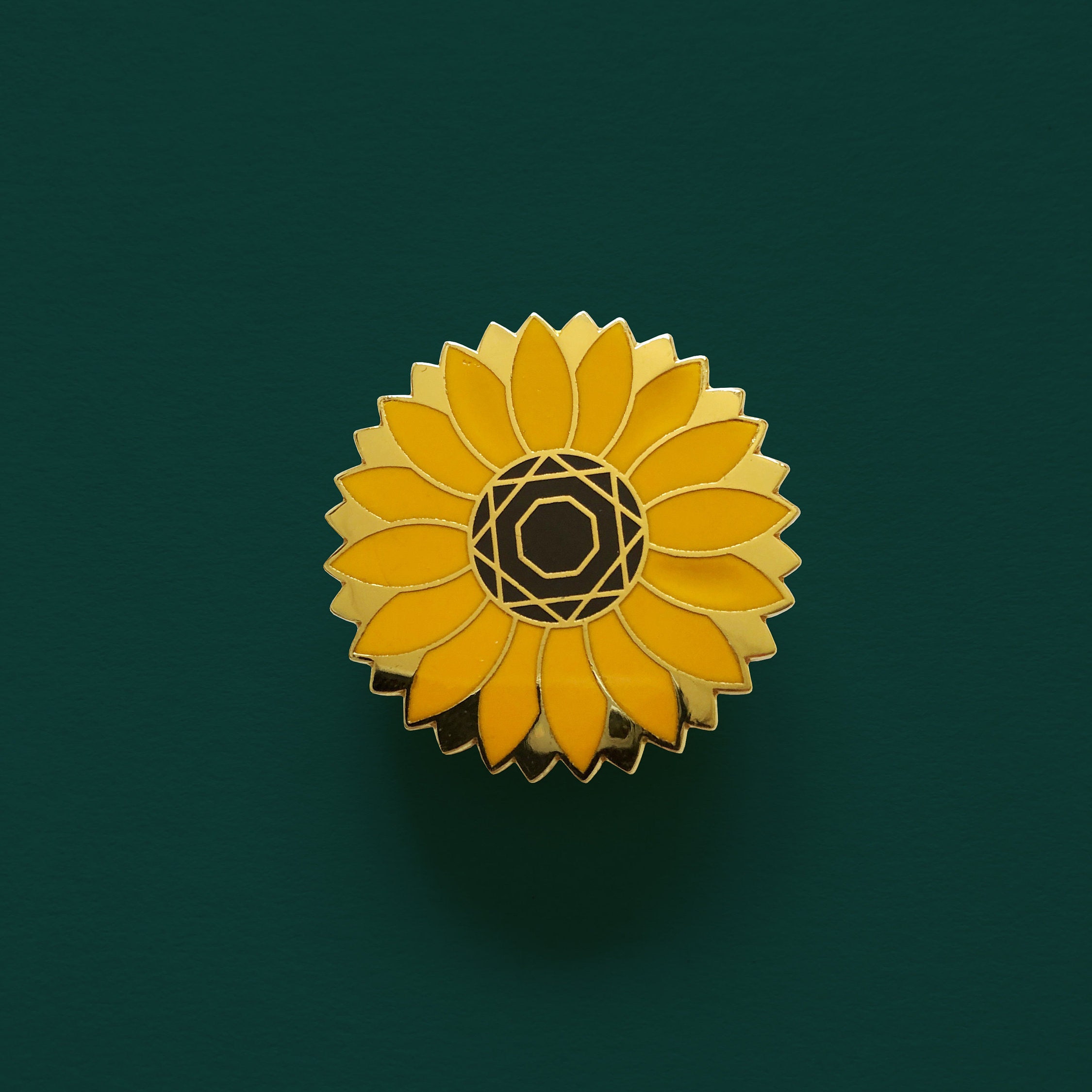 Sunflower Hard Enamel Pin // Floral Pin // Botanical Pin | Etsy