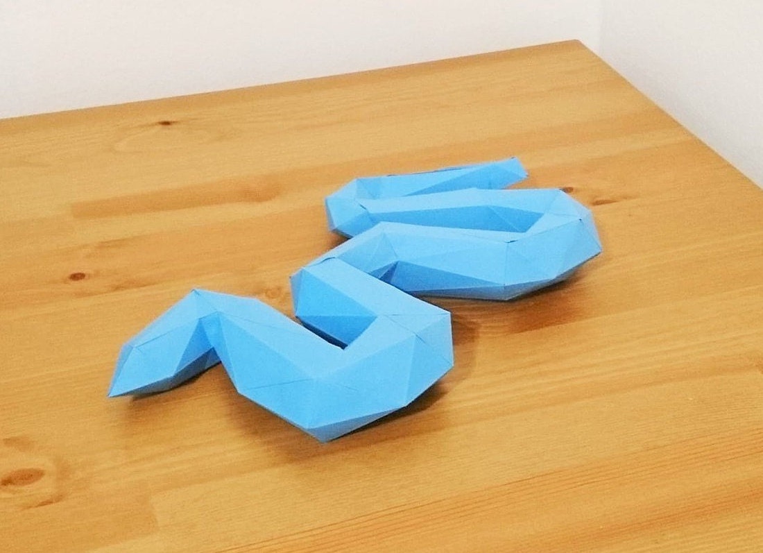 Snake Paper Model - Downloadable Pdf - Print at Home Paper Model ...