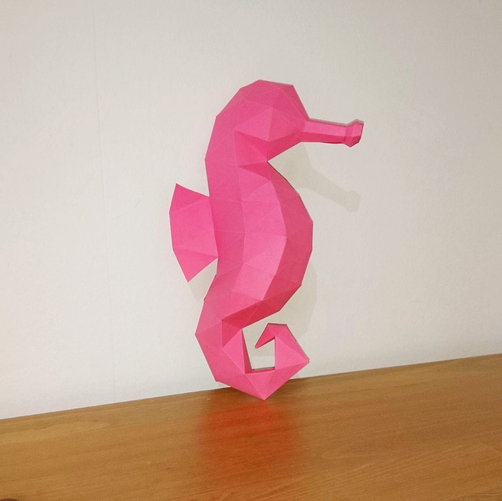 Seahorse Paper Model - Downloadable Pdf - Print at Home Paper Model ...