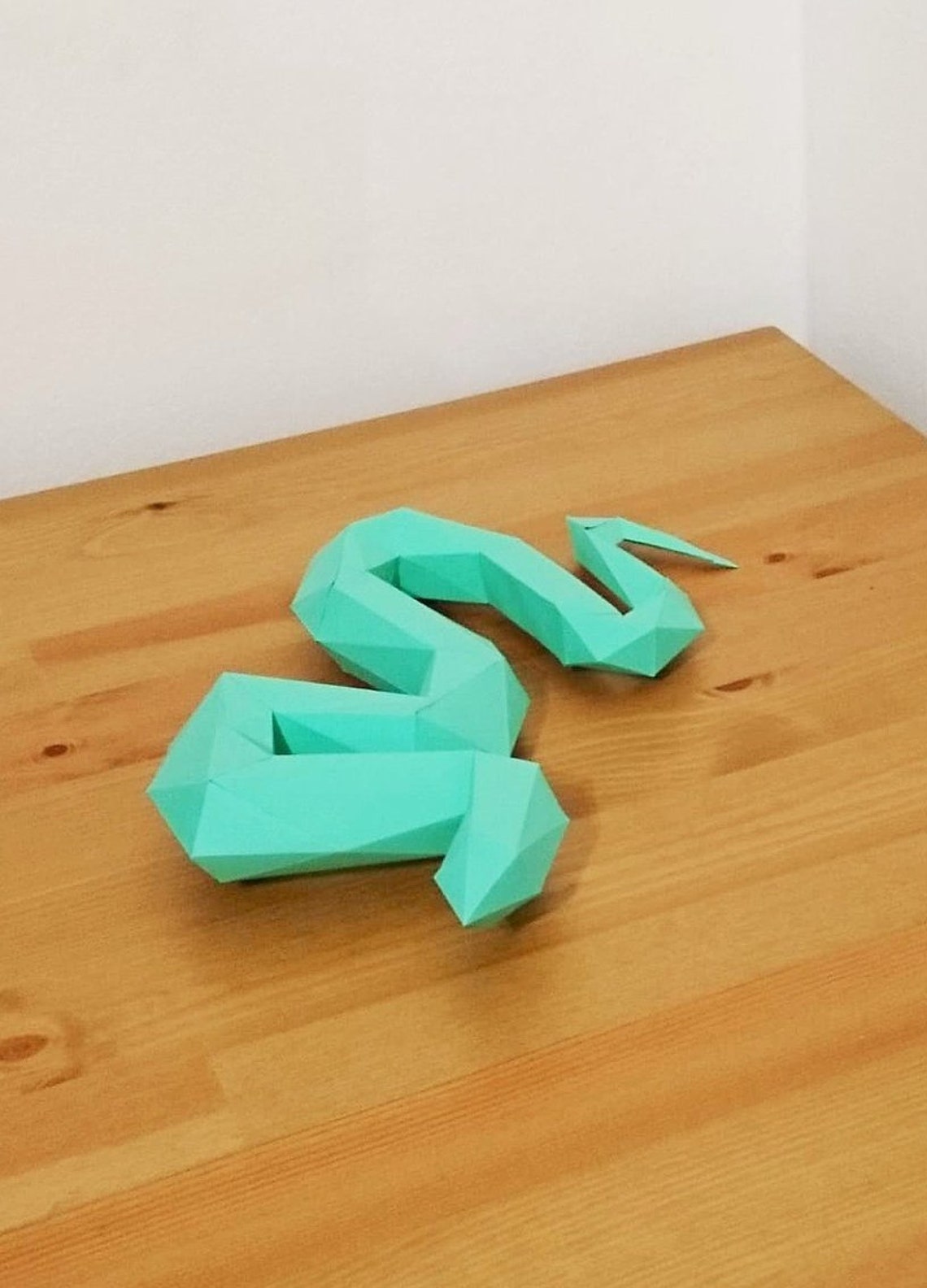 Snake Paper Model Downloadable Pdf Print at Home Paper | Etsy