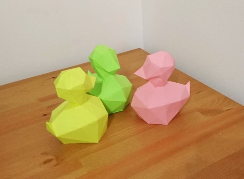 Rubber Duck Paper Model - Downloadable Pdf - Print at Home Paper Model ...
