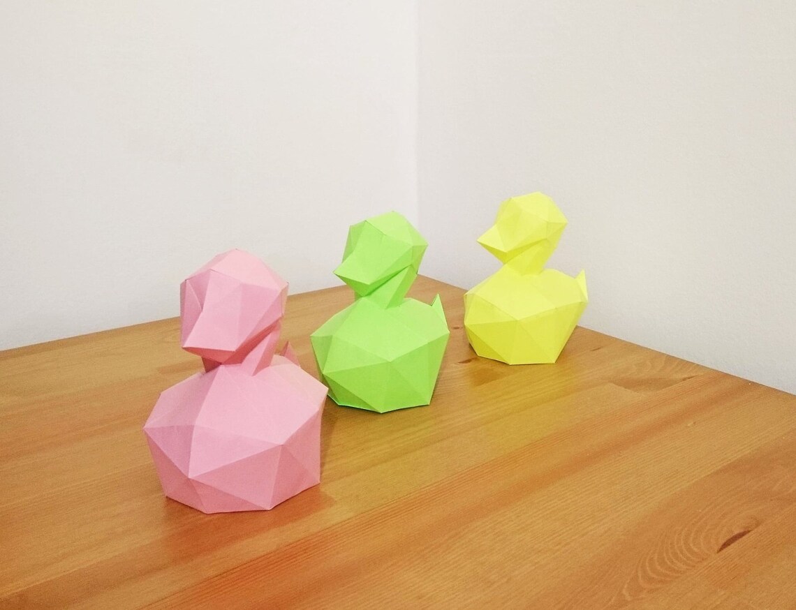 Rubber Duck Paper Model - Downloadable Pdf - Print at Home Paper Model ...