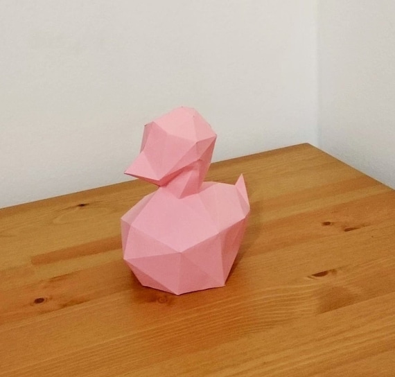Rubber Duck Paper Model Downloadable Pdf Print at Home - Etsy