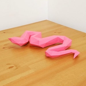 Snake Paper Model - Downloadable Pdf - Print at Home Paper Model ...