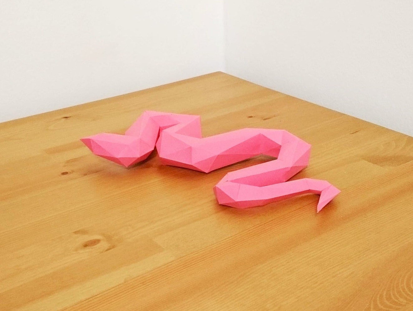 Snake Paper Model Downloadable Pdf Print at Home Paper - Etsy