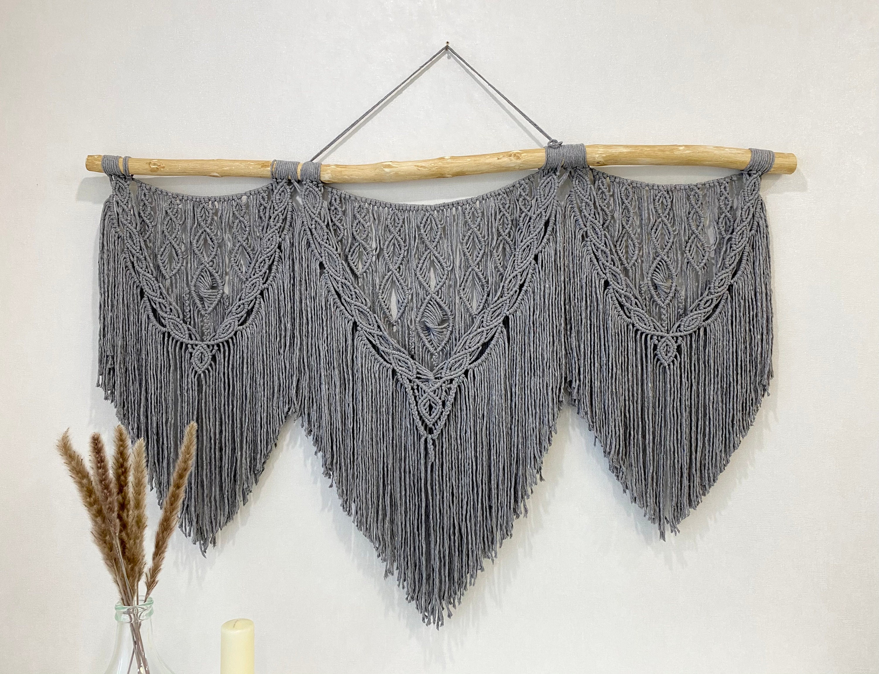 Over The Bed Decor Large Macrame Wall Hanging Wedding | Etsy