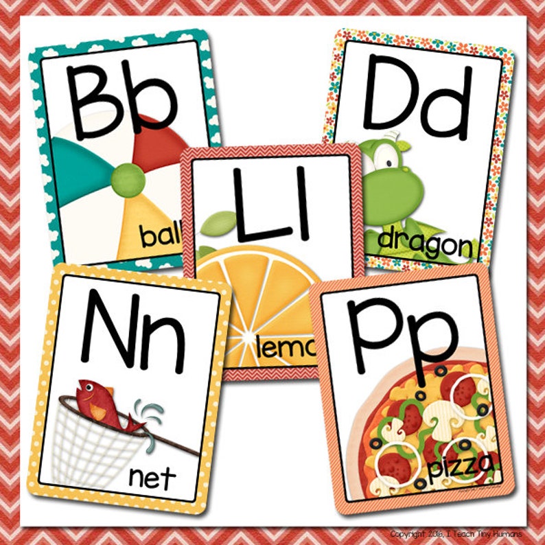 Tiny Human Alphabet Posters With Words for Fun Classroom Decor - Etsy