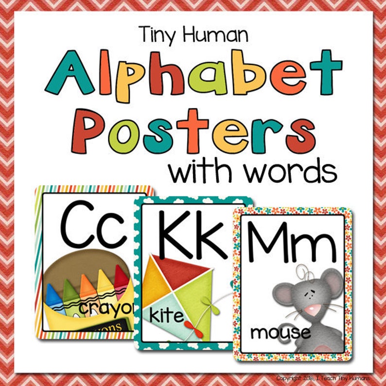 Tiny Human Alphabet Posters With Words for Fun Classroom Decor - Etsy