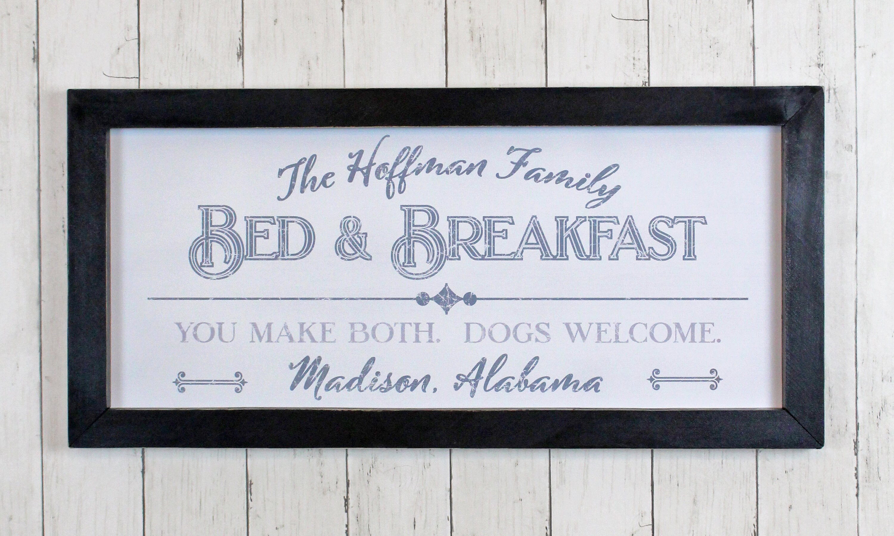 Custom Bed and Breakfast Sign Farmhouse Personalized Large - Etsy