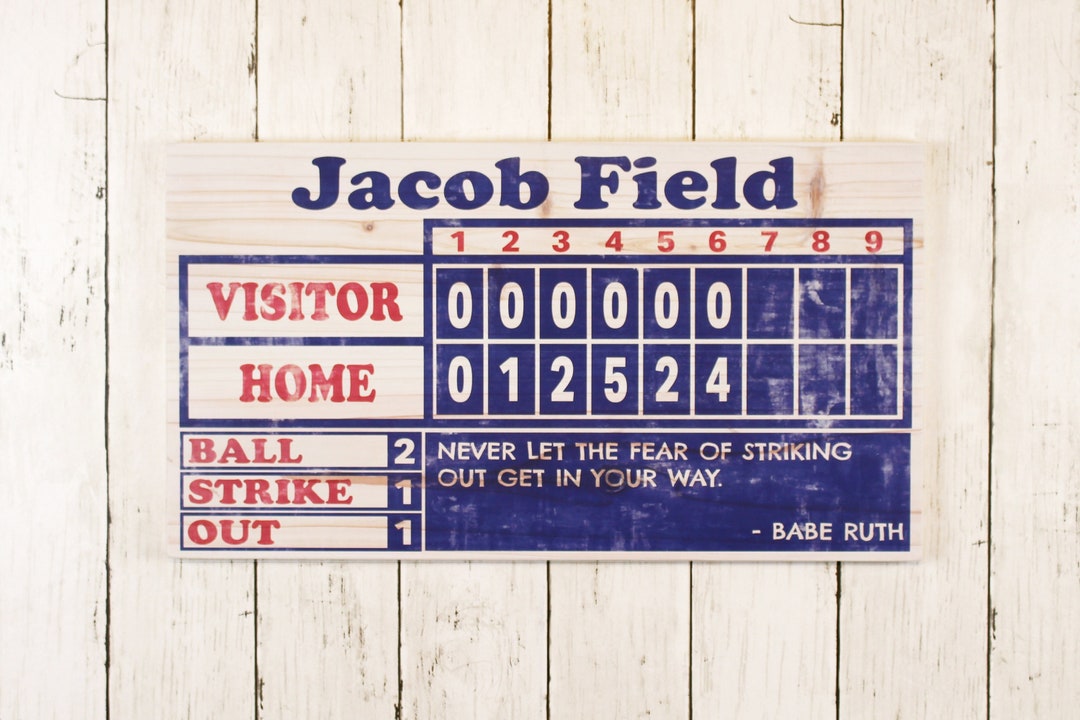 Baseball Scoreboard and Quote Sign, Nursery Boy or Girl Bedroom Decor ...