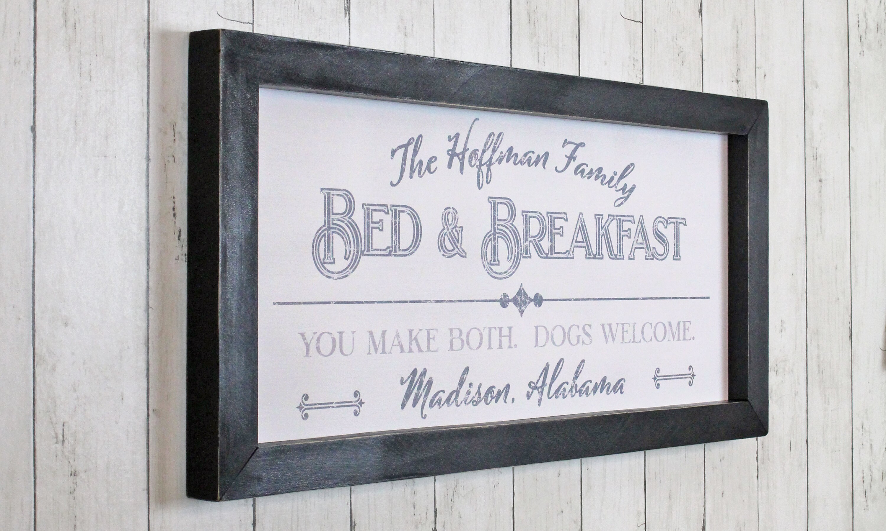 Custom Bed and Breakfast Sign Farmhouse Personalized Large - Etsy