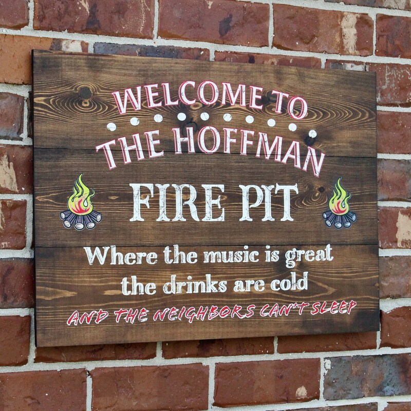 Fire Pit Sign - Etsy
