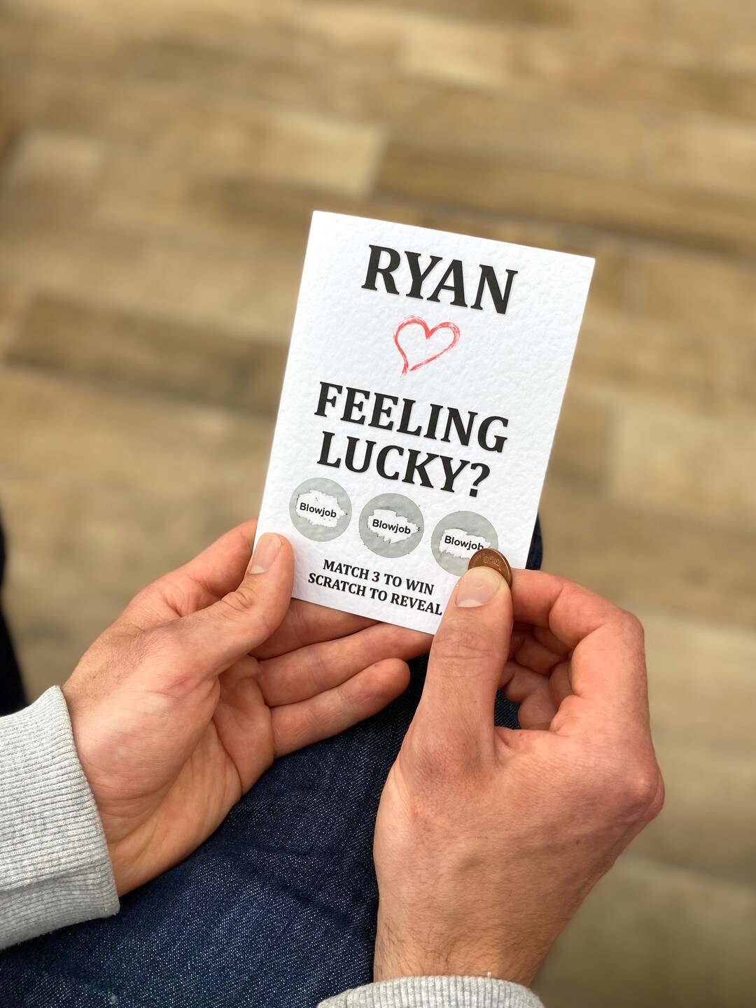 Rude Scratch Card Feeling Lucky Win Lose Match 3 Birthday Anniversary ...