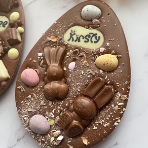 Personalised Easter Flegg Flat Egg Add a Name Kinder Mini Egg Kitkat ...