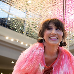 The Lover Iridescent Pink Tinsel Fringe Jacket | Metallic Party Jacket ...