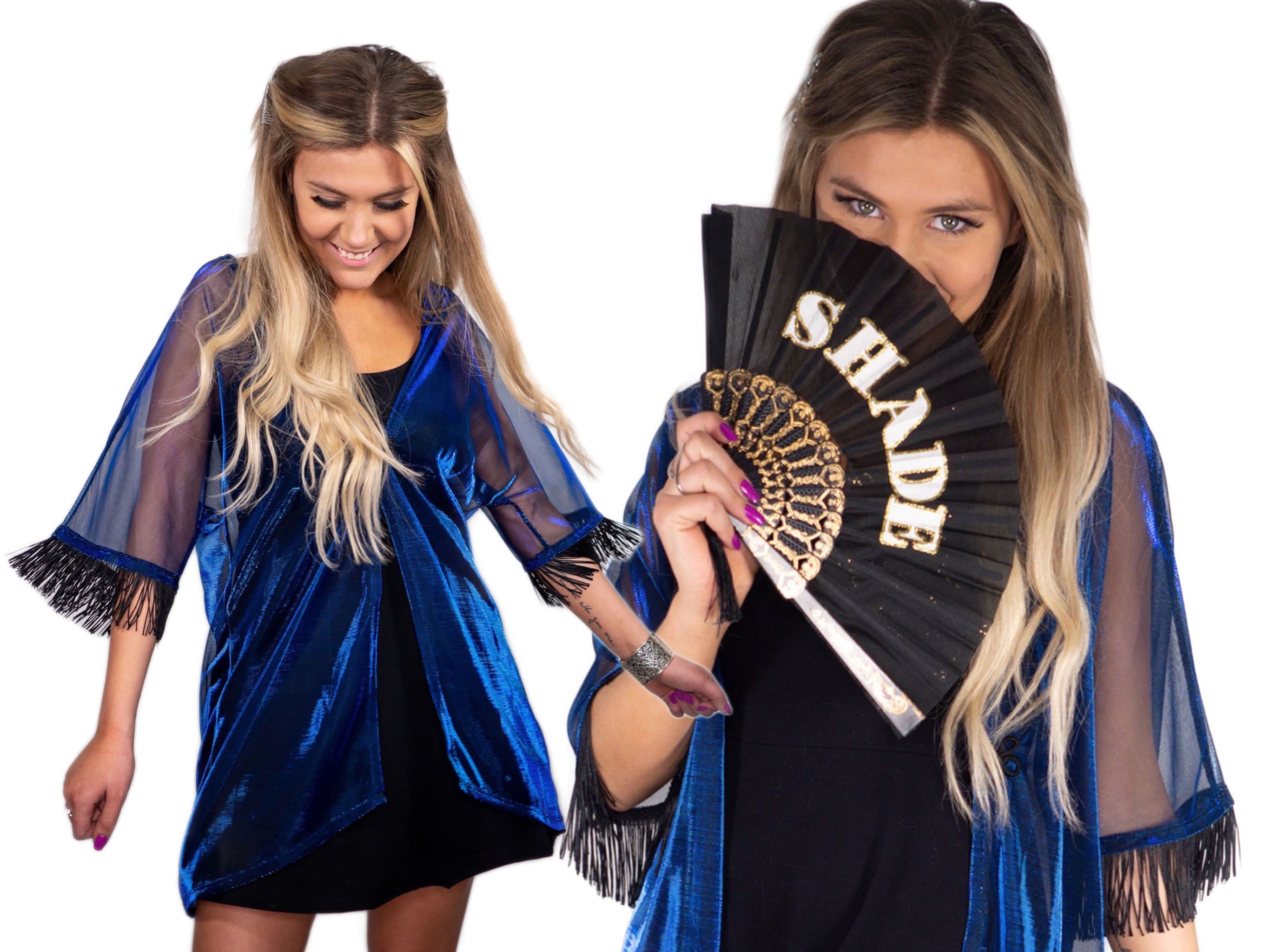 Sparkle Baby Iridescent Mesh Fringe Rave Kimono