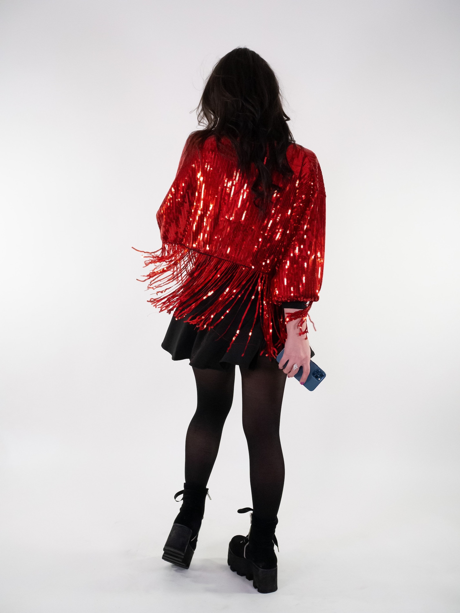 Ruby Red Sequin Fringe Rave Jacket - Etsy