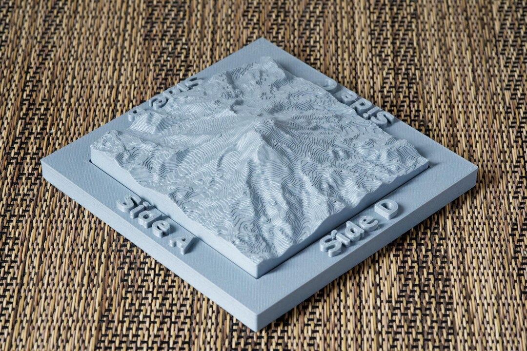Mt. Rainier | 3D Printed Customizable Topological Model - Etsy