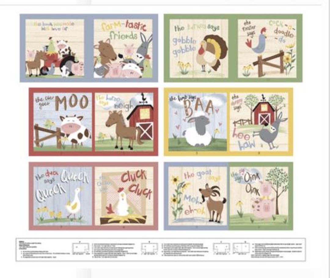 Farm-tastic Friends, Cloth Book Panel, DIY, Studio E, Huggable and ...