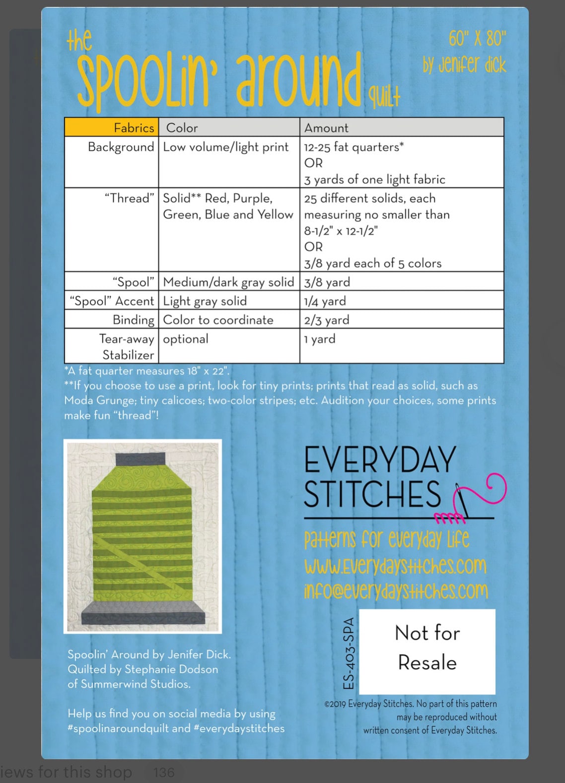 Spoolin' Around Quilt Pattern by Everyday Stitches - Etsy