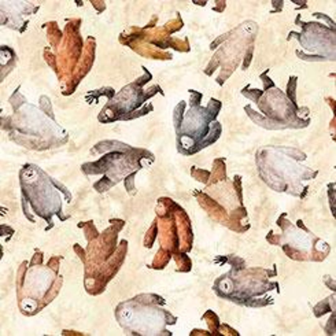 Bigfoot Fabric, Bigfoot Toss, QT Fabric, 2600-30993-E, 1 Yd Cuts ...
