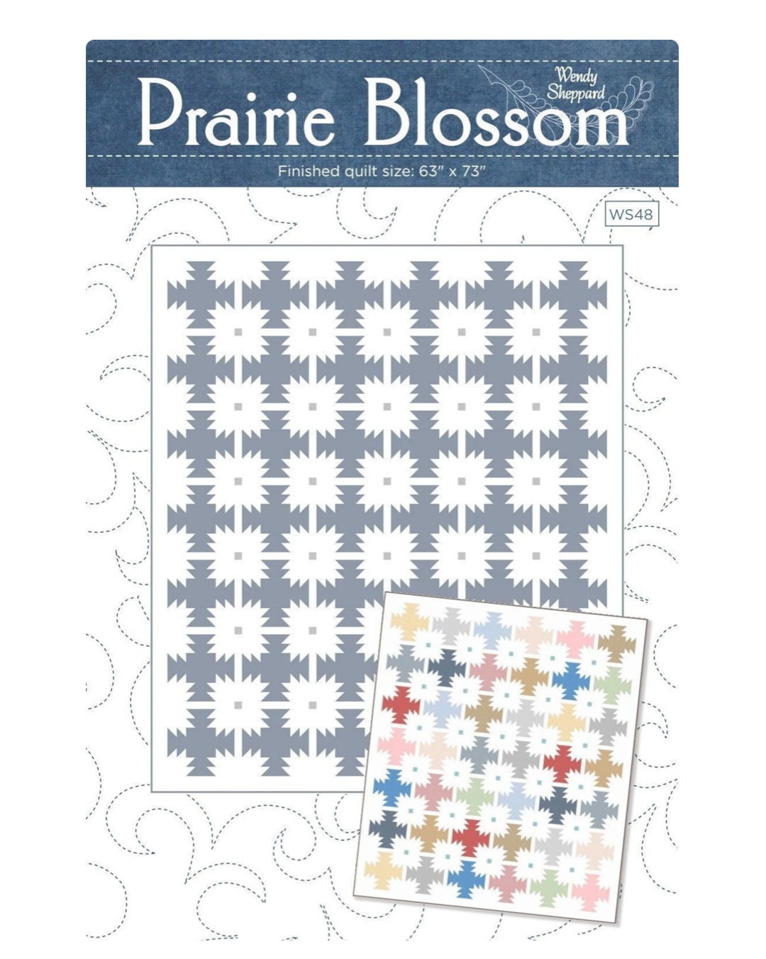 PRARIE BLOSSOM, Quilt Pattern, Paper Pattern, Fat Quarter Friendly ...