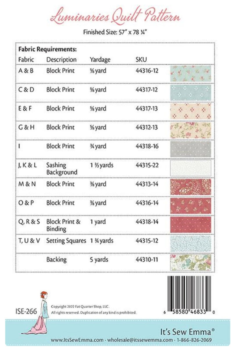 Luminaries, Quilt Pattern, Nova Birchfield, It's so Emma, Quilter's ...