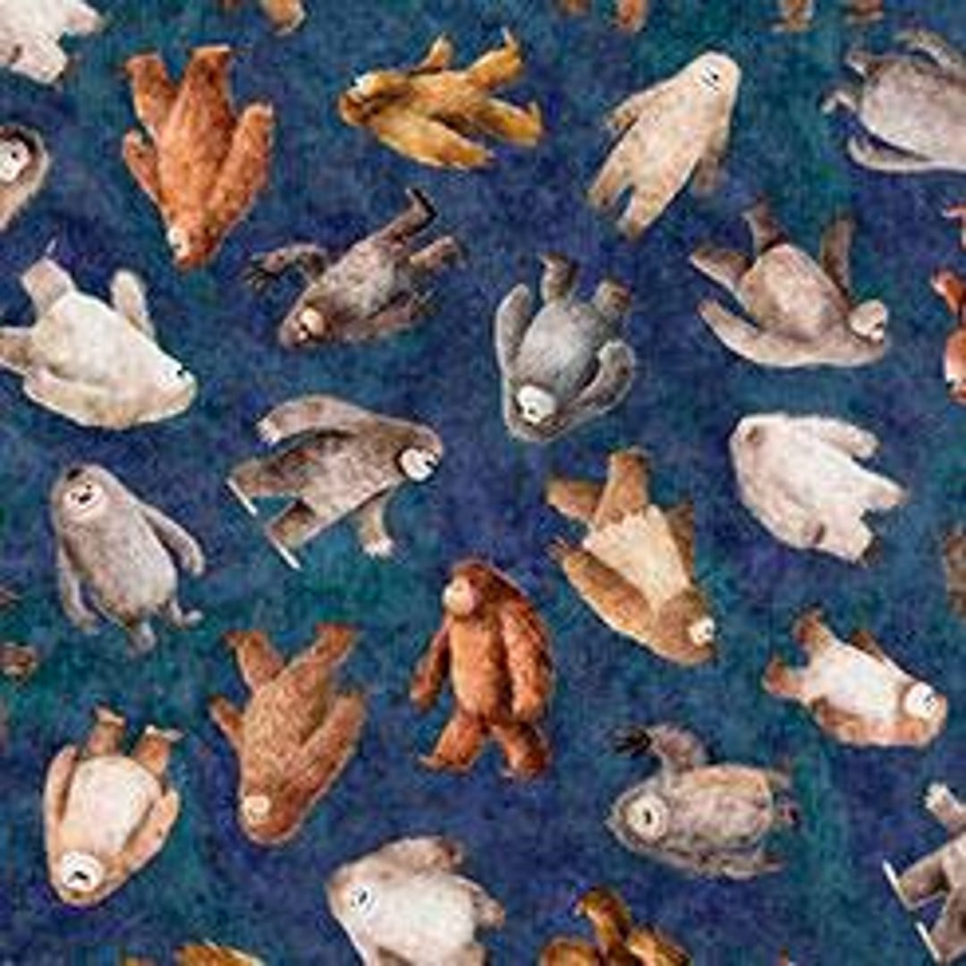 Bigfoot Fabric, Dark Bigfoot Toss, QT Fabric, 2600-30993-N, 1 Yd Cuts ...