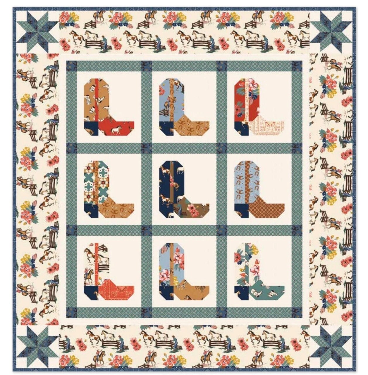 A Cowgirl's Dream, Quilt Kit, Riley Blake, Wild Rose, Quilting, Sewing ...